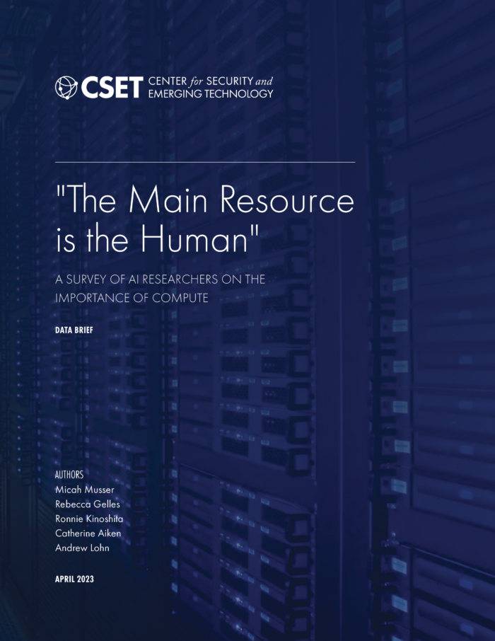 "The Main Resource is the Human" | Center for Security and Emerging ...