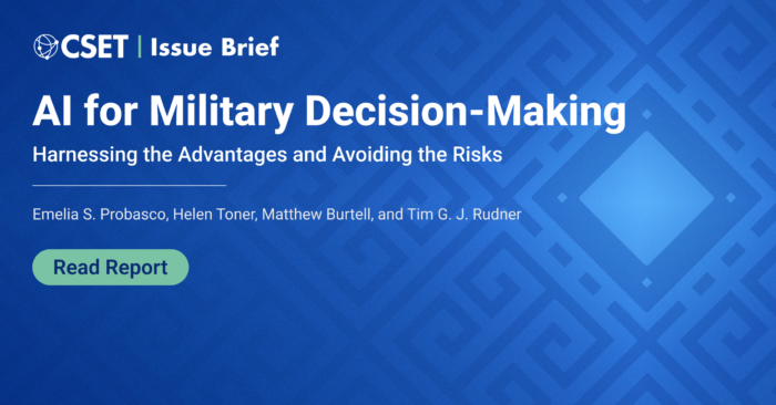 AI for Military Decision-Making | Center for Security and Emerging ...