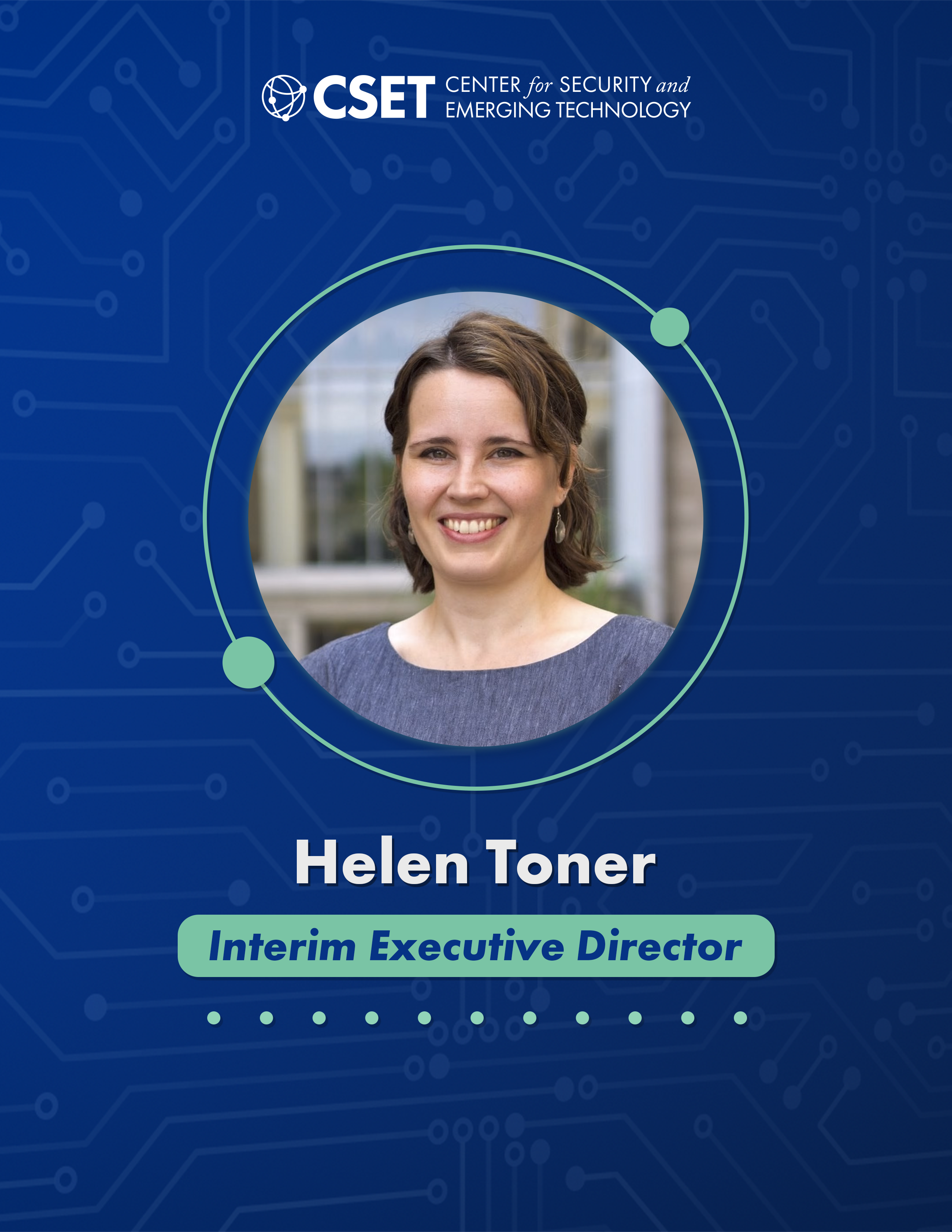 Helen Toner Named Interim Executive Director | Center for Security and ...